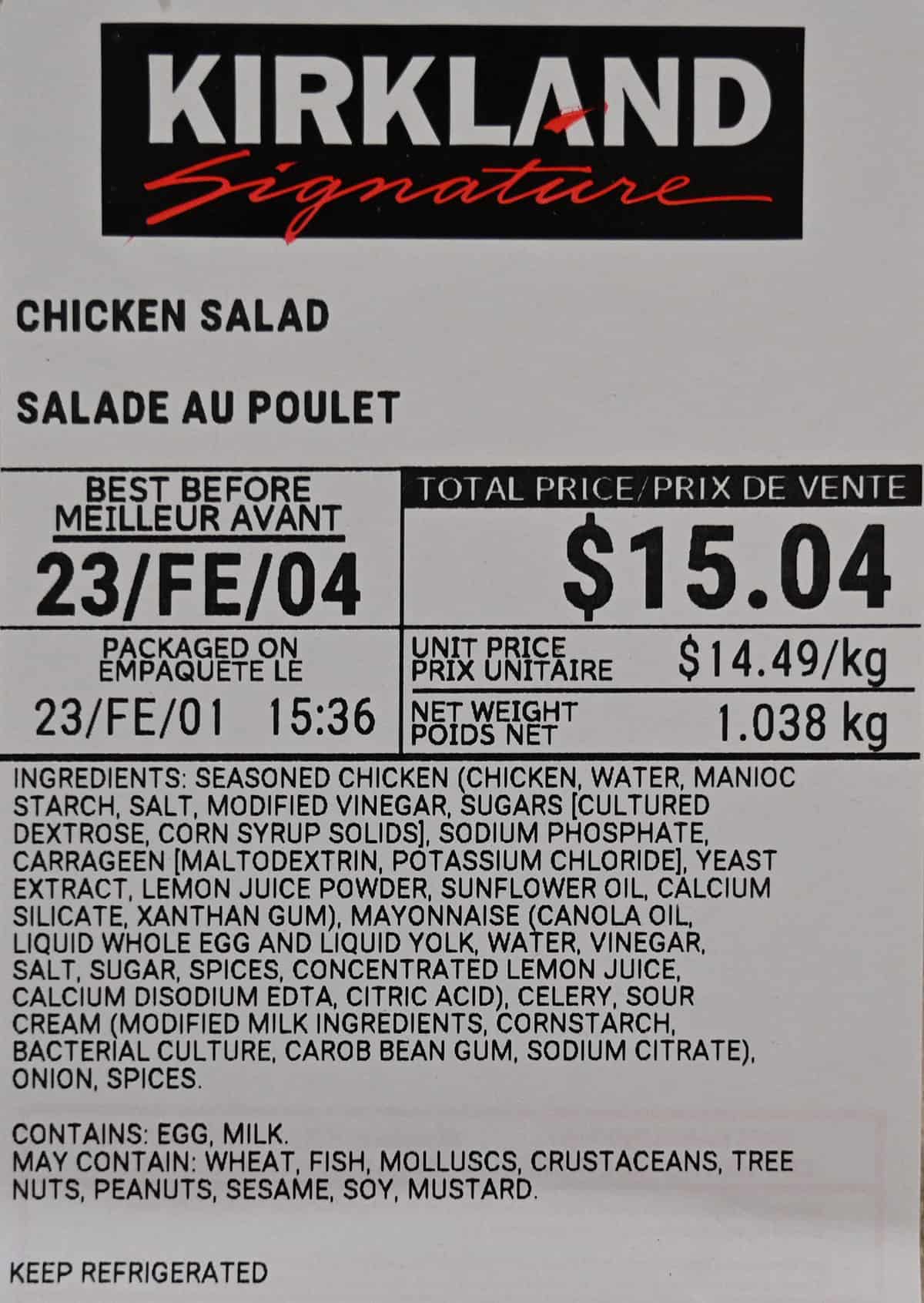 Costco Kirkland Signature Chicken Salad Review Costcuisine