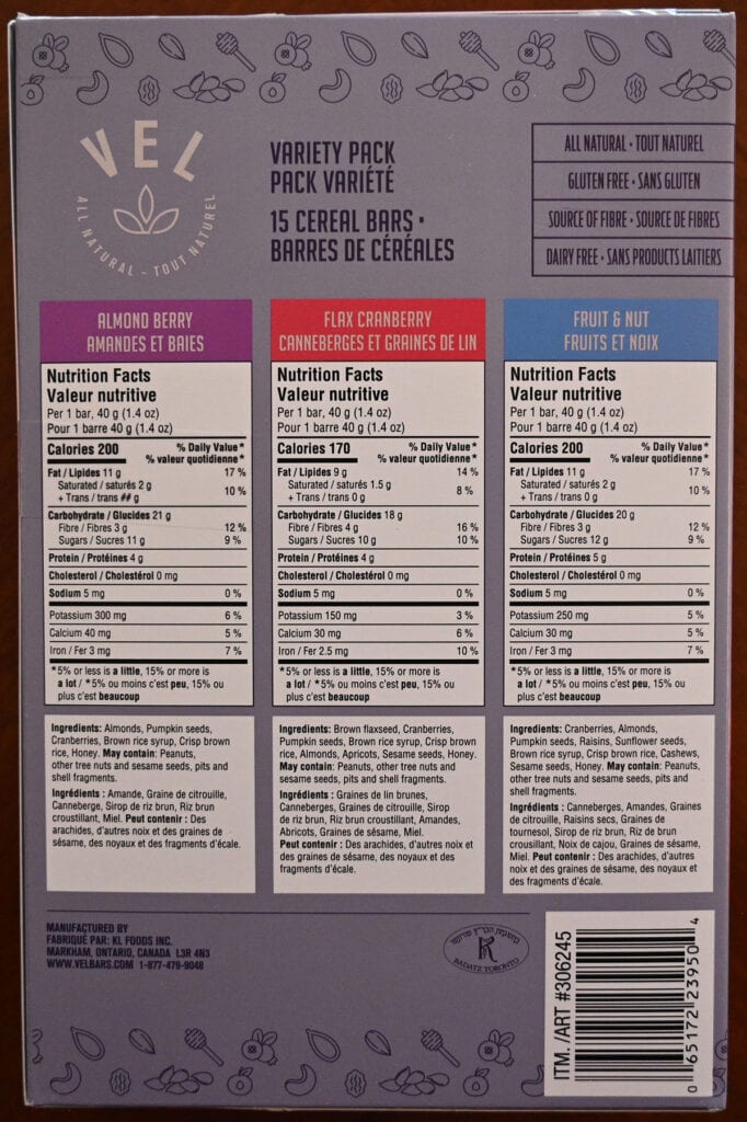 Costco Vel Cereal Bars Review - Costcuisine