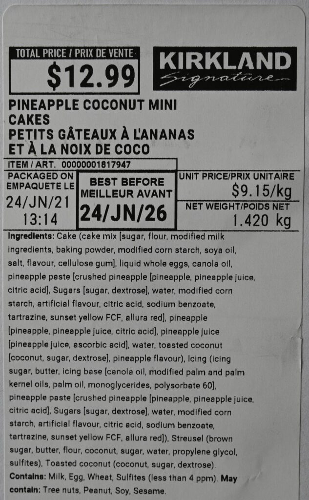 Costco Kirkland Signature Pineapple Coconut Mini Cakes Review - Costcuisine
