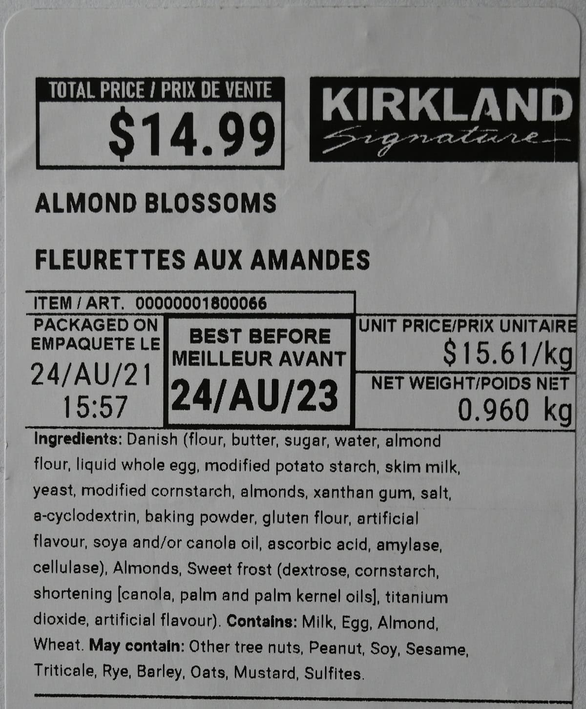 Costco Kirkland Signature Almond Blossoms Review - Costcuisine