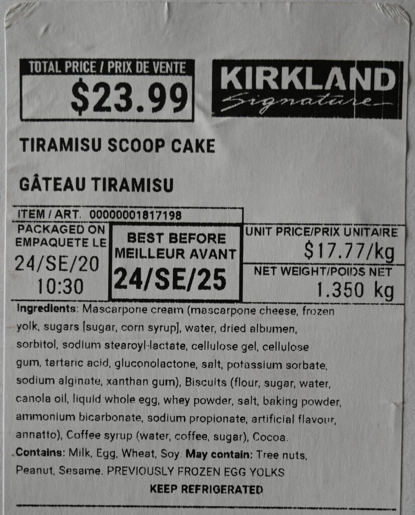 Costco Kirkland Signature Tiramisu Scoop Cake Review - Costcuisine